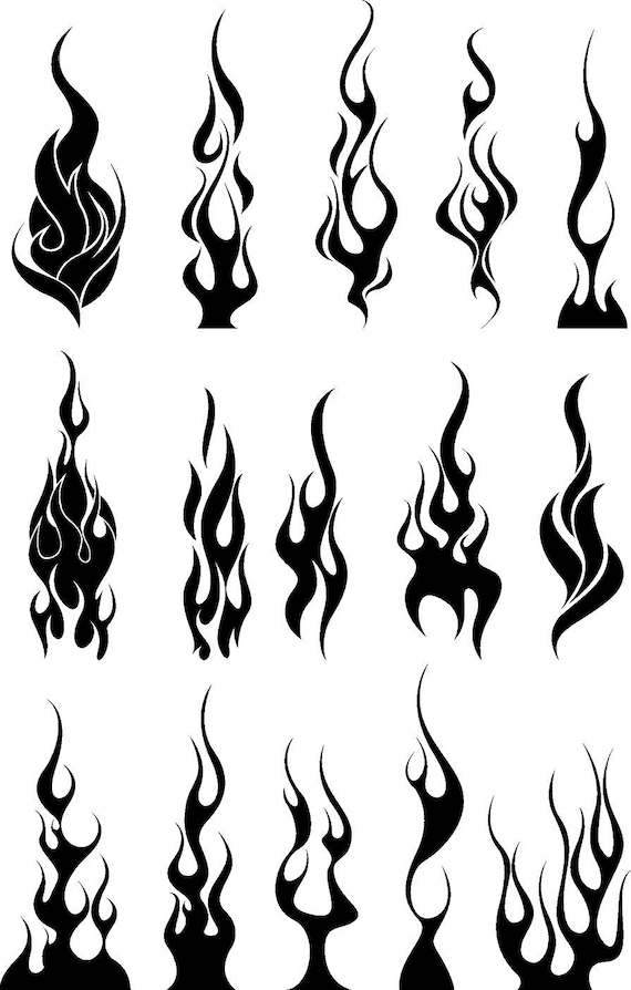 Flames Flame Eps Flame Vector Svg Cricut Eps Flame - Etsy