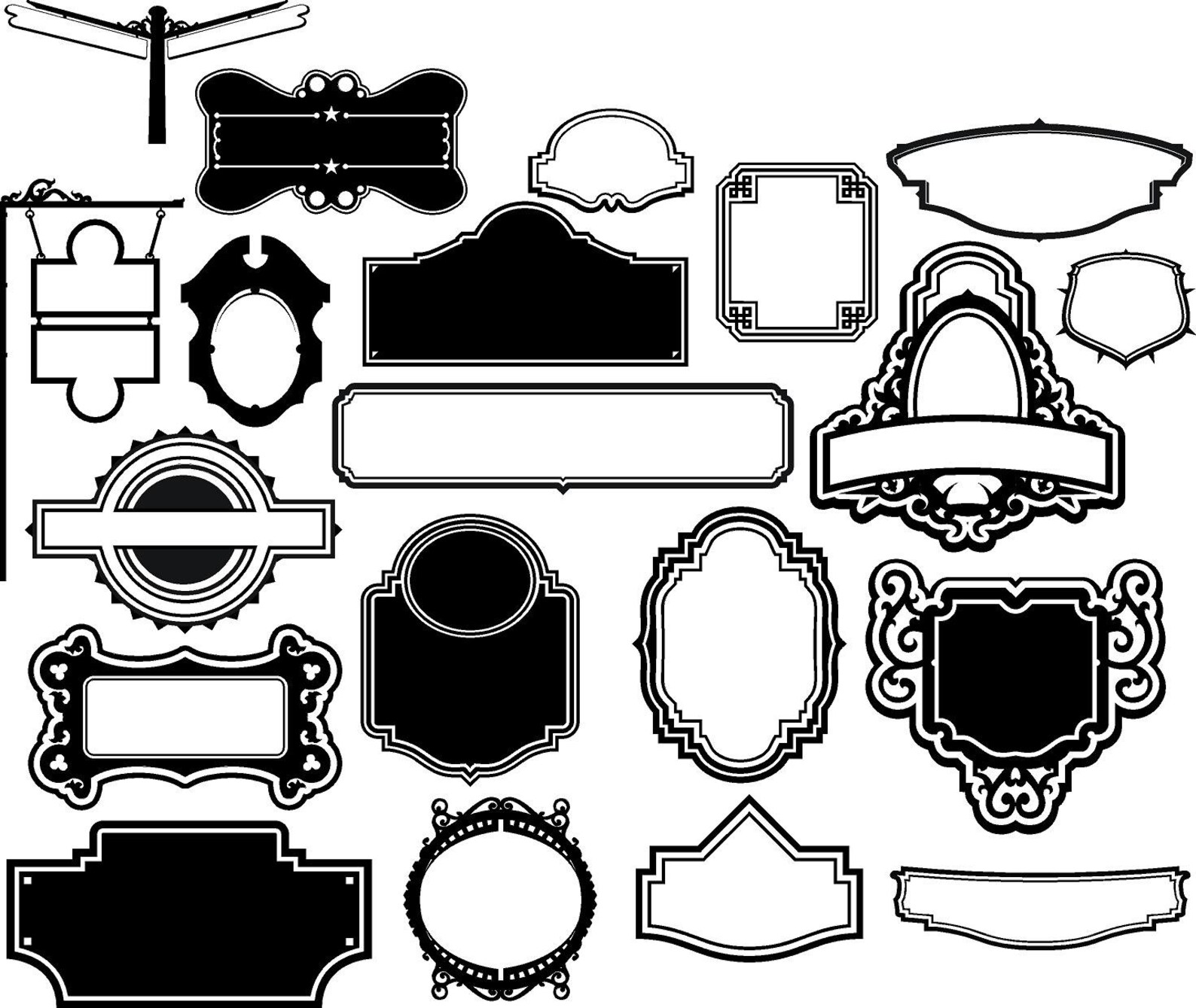 Signs, Shop Sign Silhouette , Mirrors, Old Signs Vector Svg Cricut Eps ...