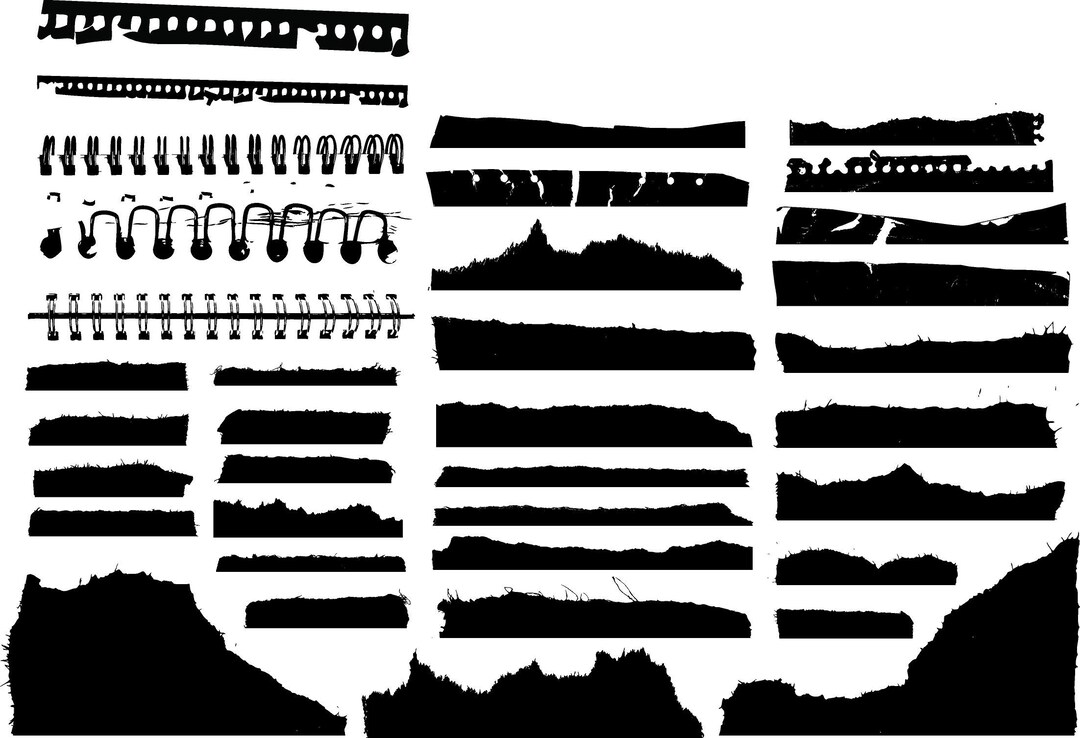 Edges , Cracked Eps , Torn Vector Svg , Cricut Eps , Torn Paper Pdf ...