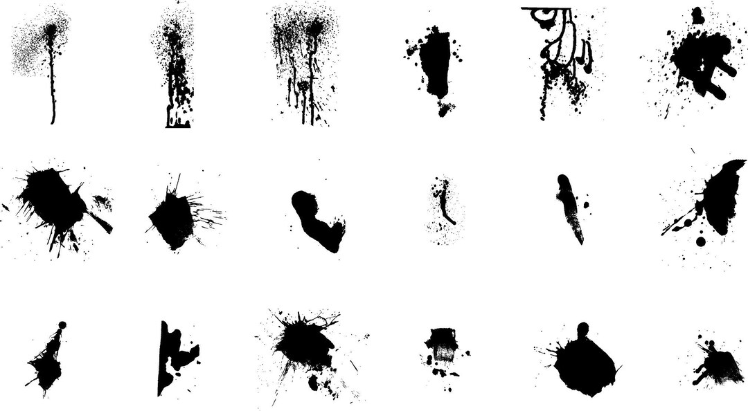 Splatter , Grunge Silhouette , Paint Marks, Vector Svg Cricut Eps ...