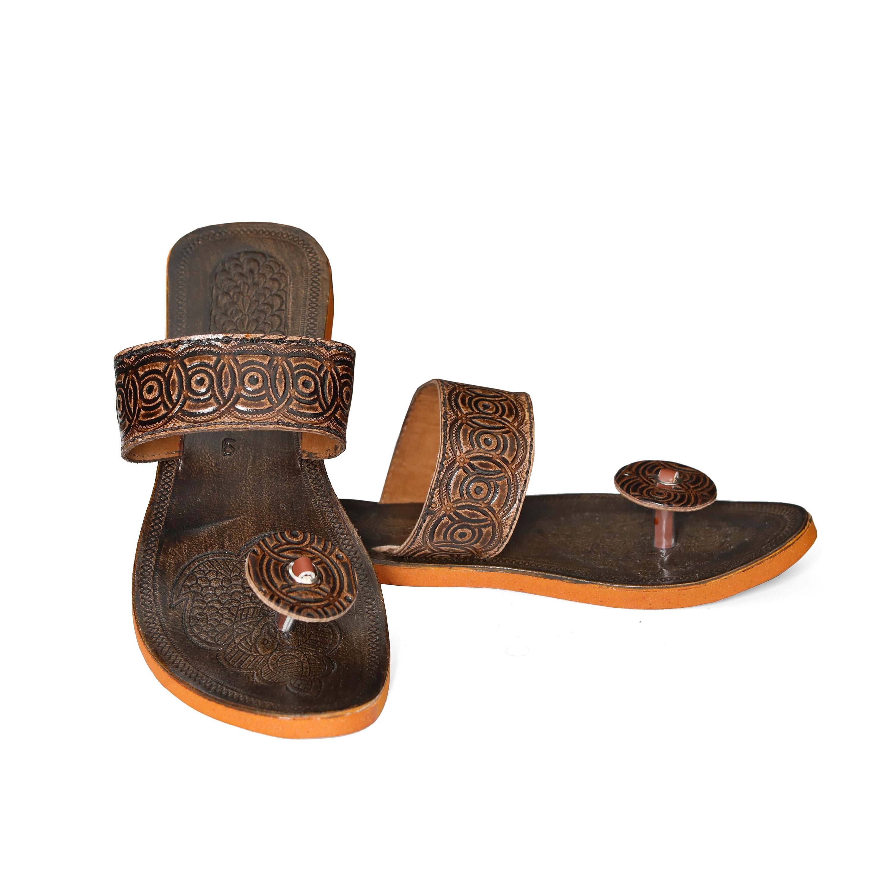 Yash&co. Women Chappal Narrow Leather Slippers Women Stylish Leather ...