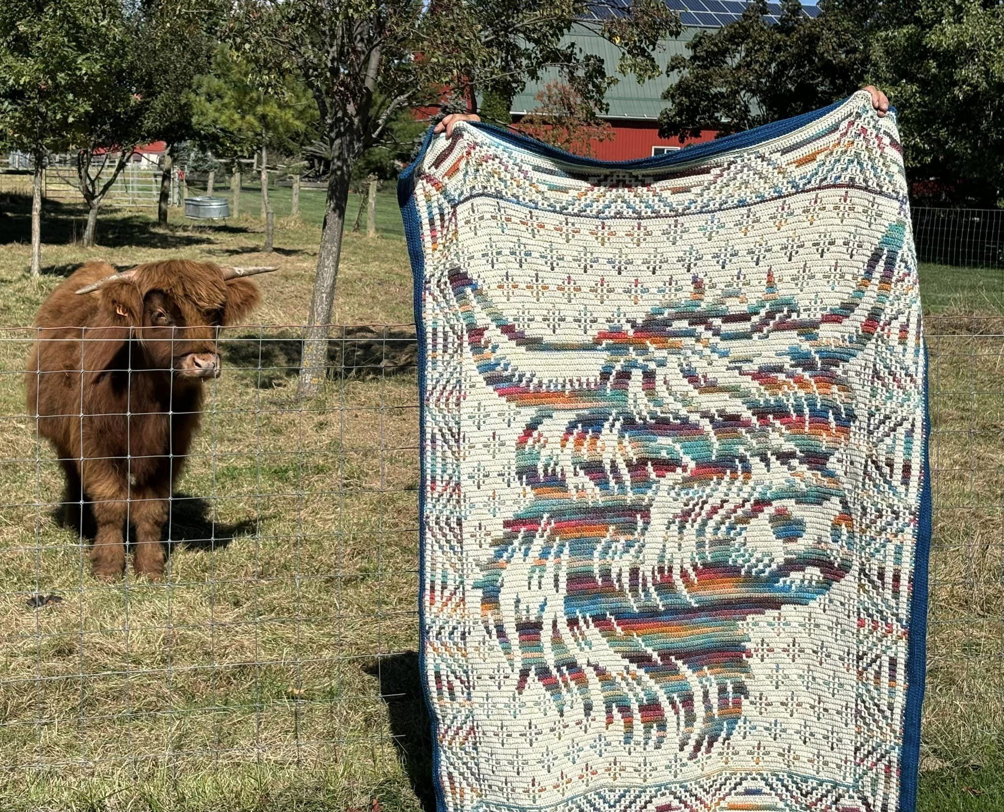 Highland Hamish Mosaic Crochet Blanket PATTERN ONLY - Etsy