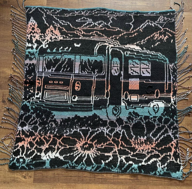 Road Trip Overlay Mosaic Crochet Blanket PATTERN ONLY - Etsy
