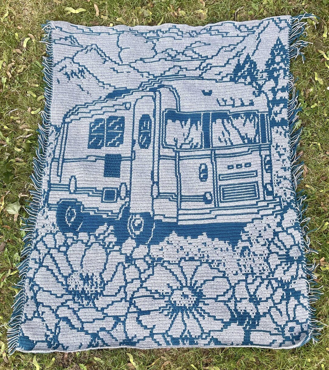 Road Trip Overlay Mosaic Crochet Blanket PATTERN ONLY - Etsy