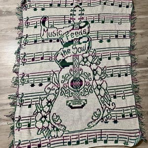 Music Feeds the Soul Overlay Mosaic Crochet Blanket PATTERN ONLY - Etsy