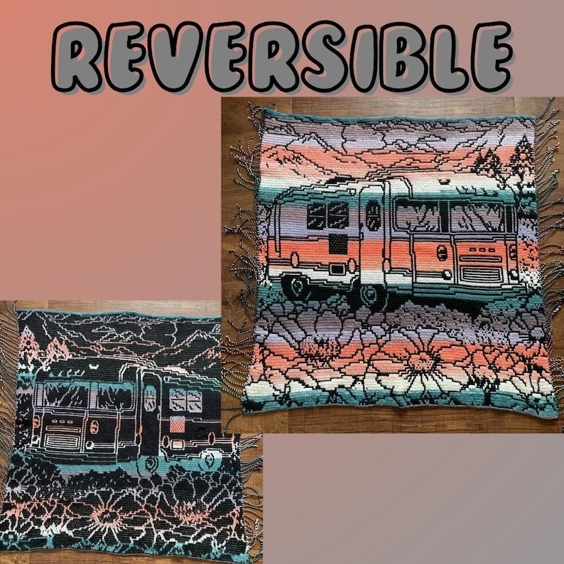 Road Trip Overlay Mosaic Crochet Blanket PATTERN ONLY - Etsy
