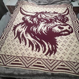 Highland Hamish Mosaic Crochet Blanket PATTERN ONLY - Etsy