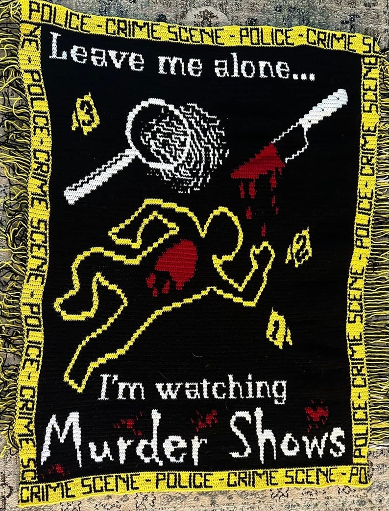 I'm Watching Murder Shows Mosaic Crochet Blanket Pattern - Etsy