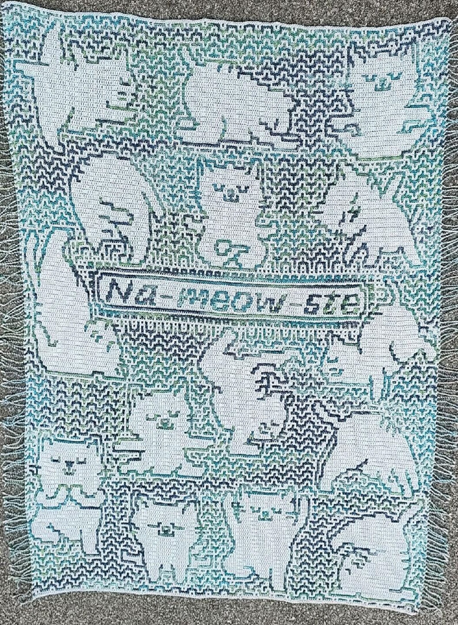 Yoga Cats Overlay Mosaic Crochet Blanket PATTERN ONLY - Etsy