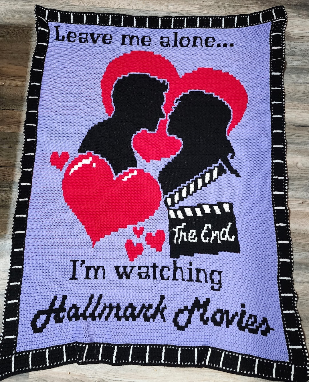 I'm Watching Hallmark Movies Mosaic Crochet Blanket Pattern - Etsy
