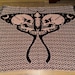 Gothic Moth Overlay Mosaic Crochet Blanket PATTERN ONLY - Etsy