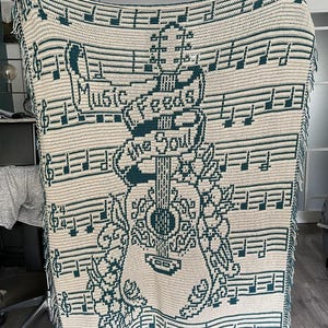Music Feeds the Soul Overlay Mosaic Crochet Blanket PATTERN ONLY - Etsy