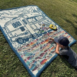 Road Trip Overlay Mosaic Crochet Blanket PATTERN ONLY - Etsy