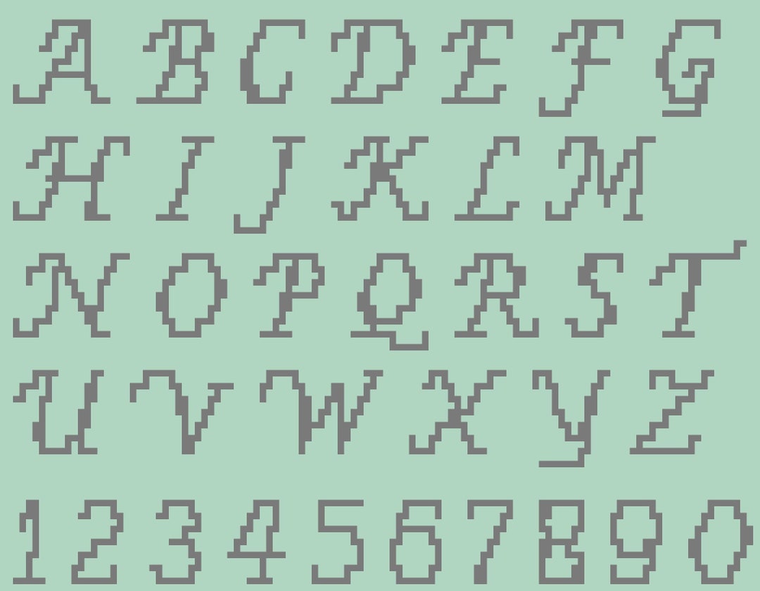 Elegant Script Alphabet Overlay Mosaic Crochet Pattern - Personalize ...