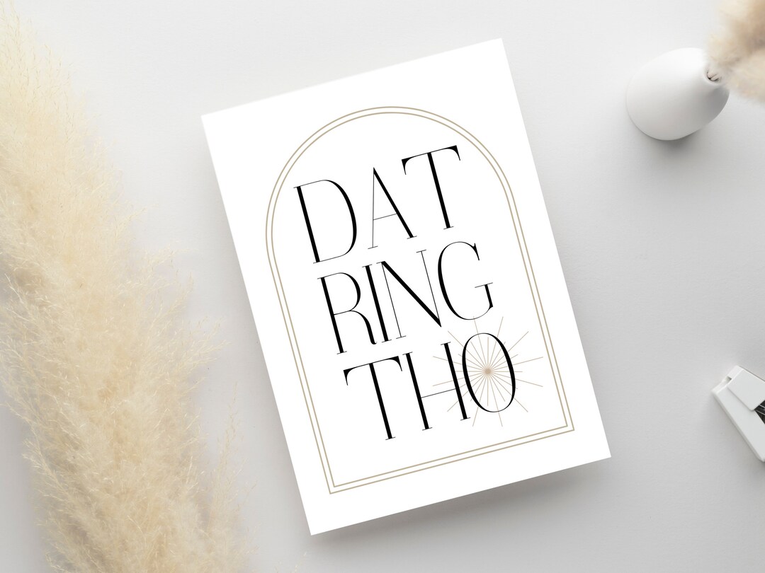 Wedding Card DAT RING THO Marriage Gift Instant Download 5x7 Printable ...