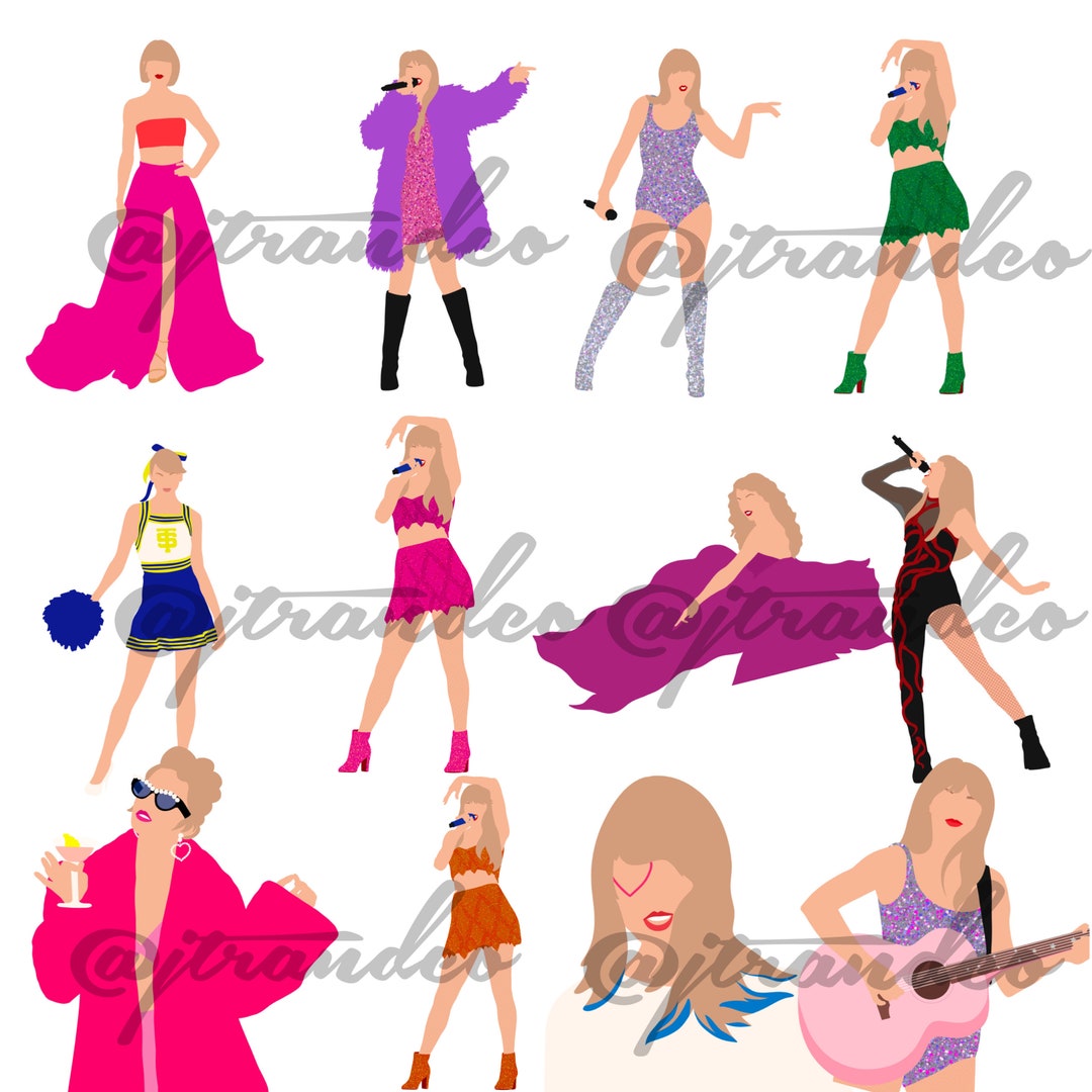 Taylor Swift High Res PNG Instant Download Files Set of 11 Eras ...