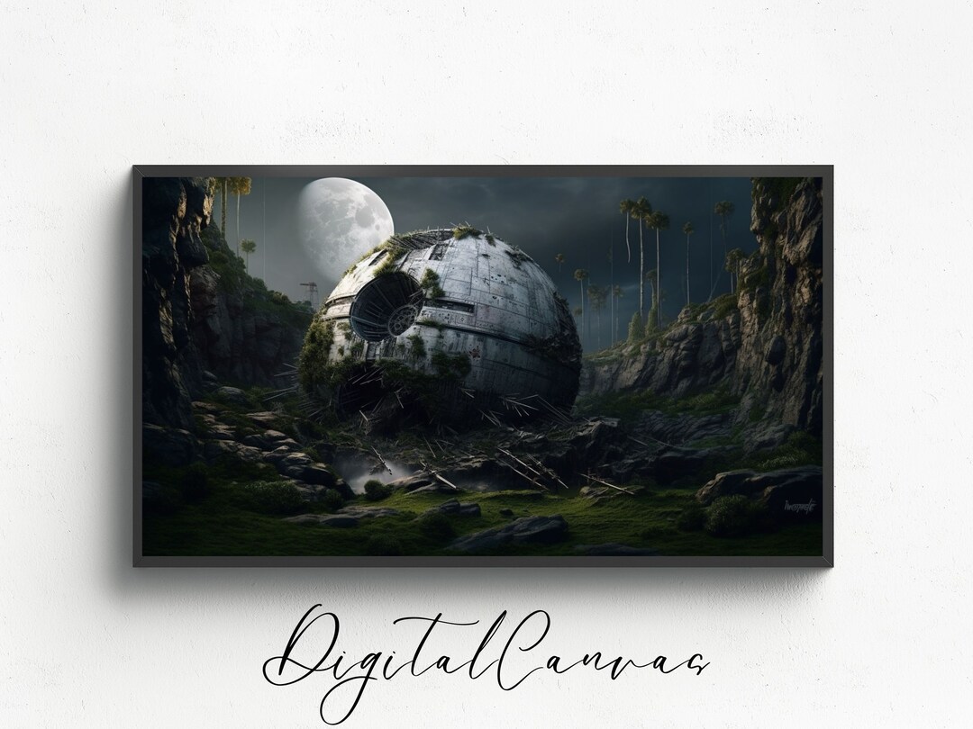 Star Wars TV Frame Art Death Star Samsung Art Samsung Frame Tv Wall Art ...