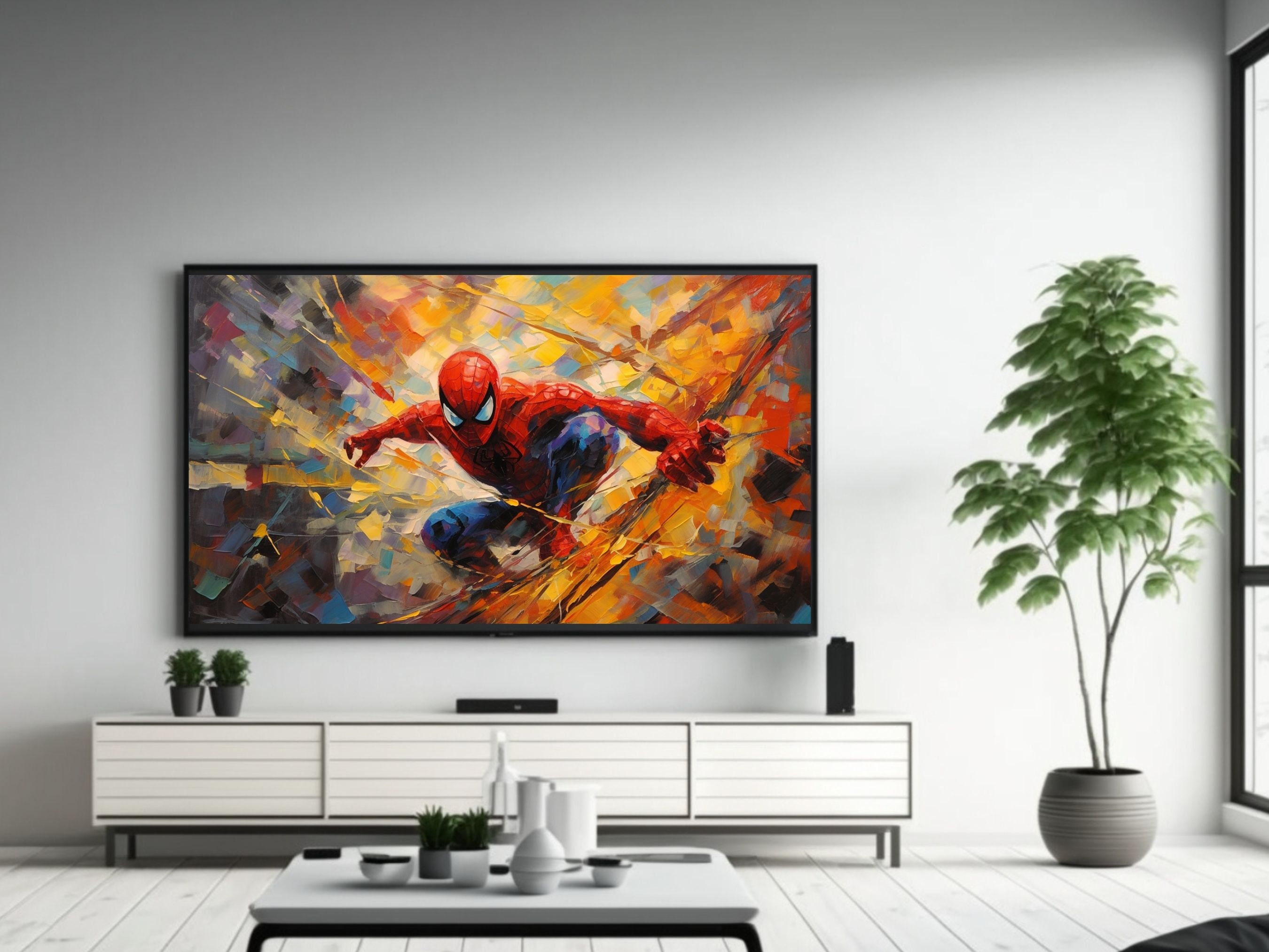 Spider-man | Samsung TV Frame Abstract Art | Samsung TV Art | Abstract ...