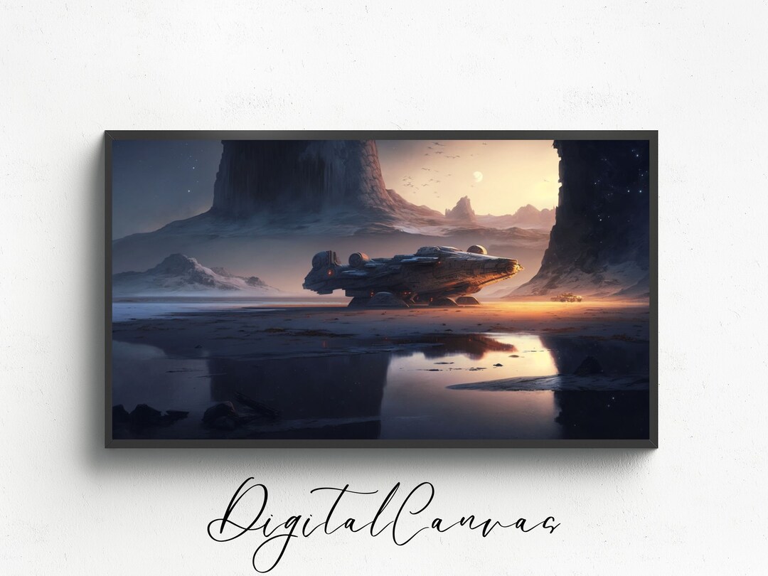 TV Frame Art Star Wars Millennium Falcon Samsung Art Samsung Frame Tv ...