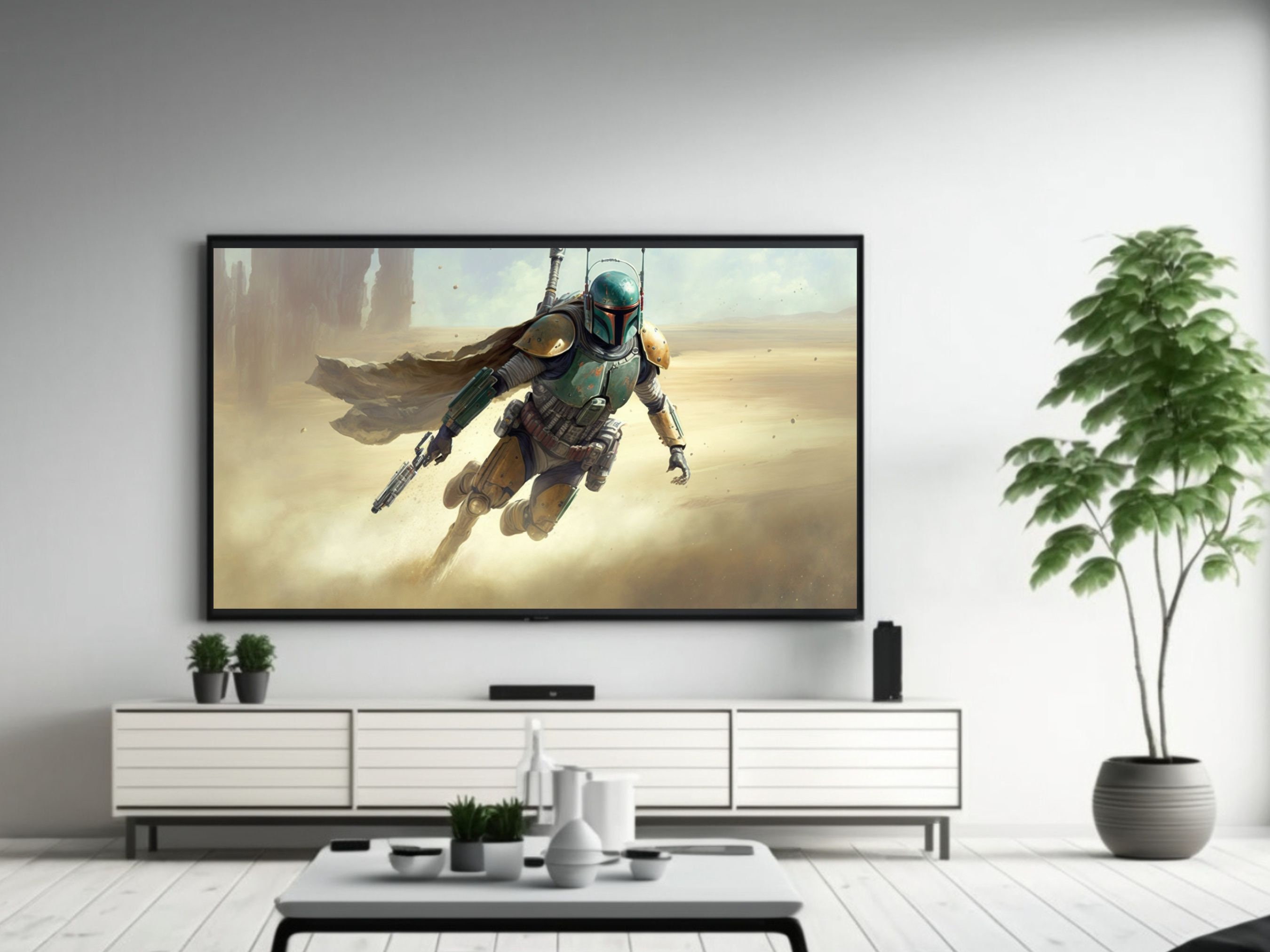 TV Frame Art | Star Wars Mandalorian | Samsung Art | Samsung Frame Tv ...