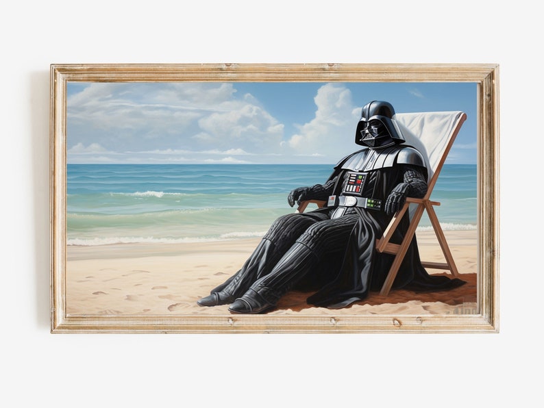 Samsung Frame TV Art Star Wars Darth Vader Beach Frame - Etsy