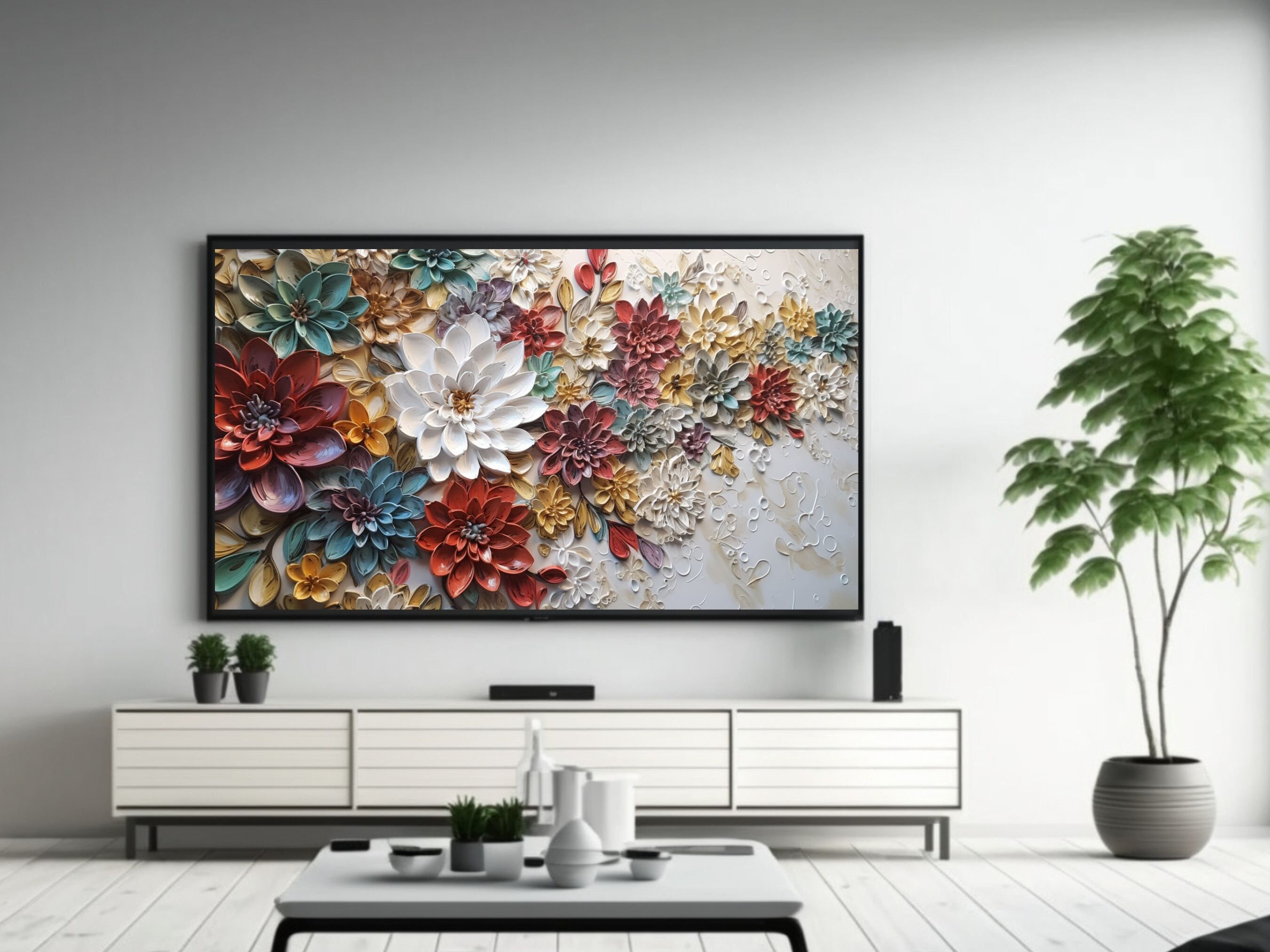 TV Frame Art Flower Abstract Art Samsung Art Samsung Frame Tv Frame Art ...