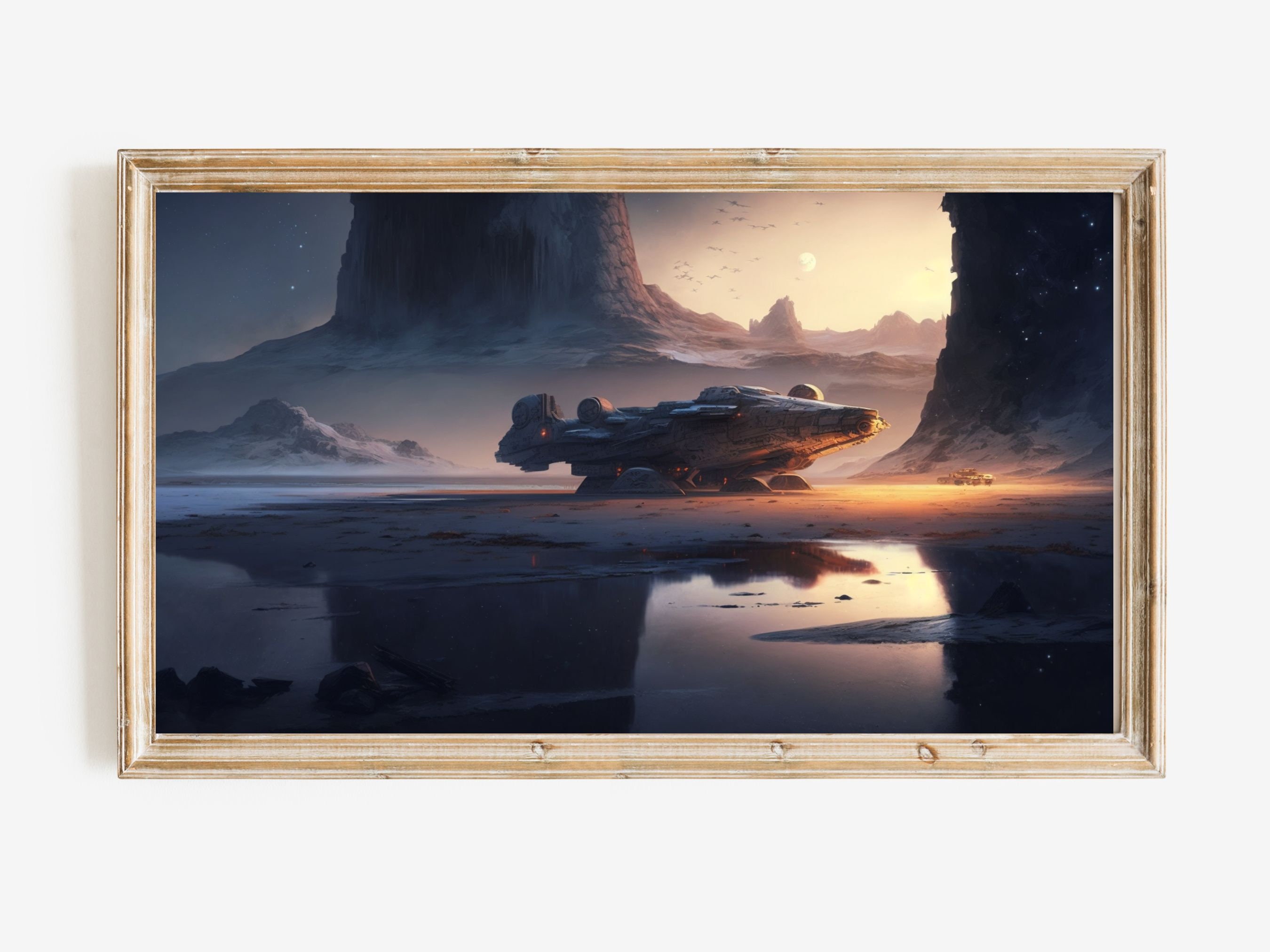 TV Frame Art Star Wars Millennium Falcon Samsung Art Samsung Frame Tv ...