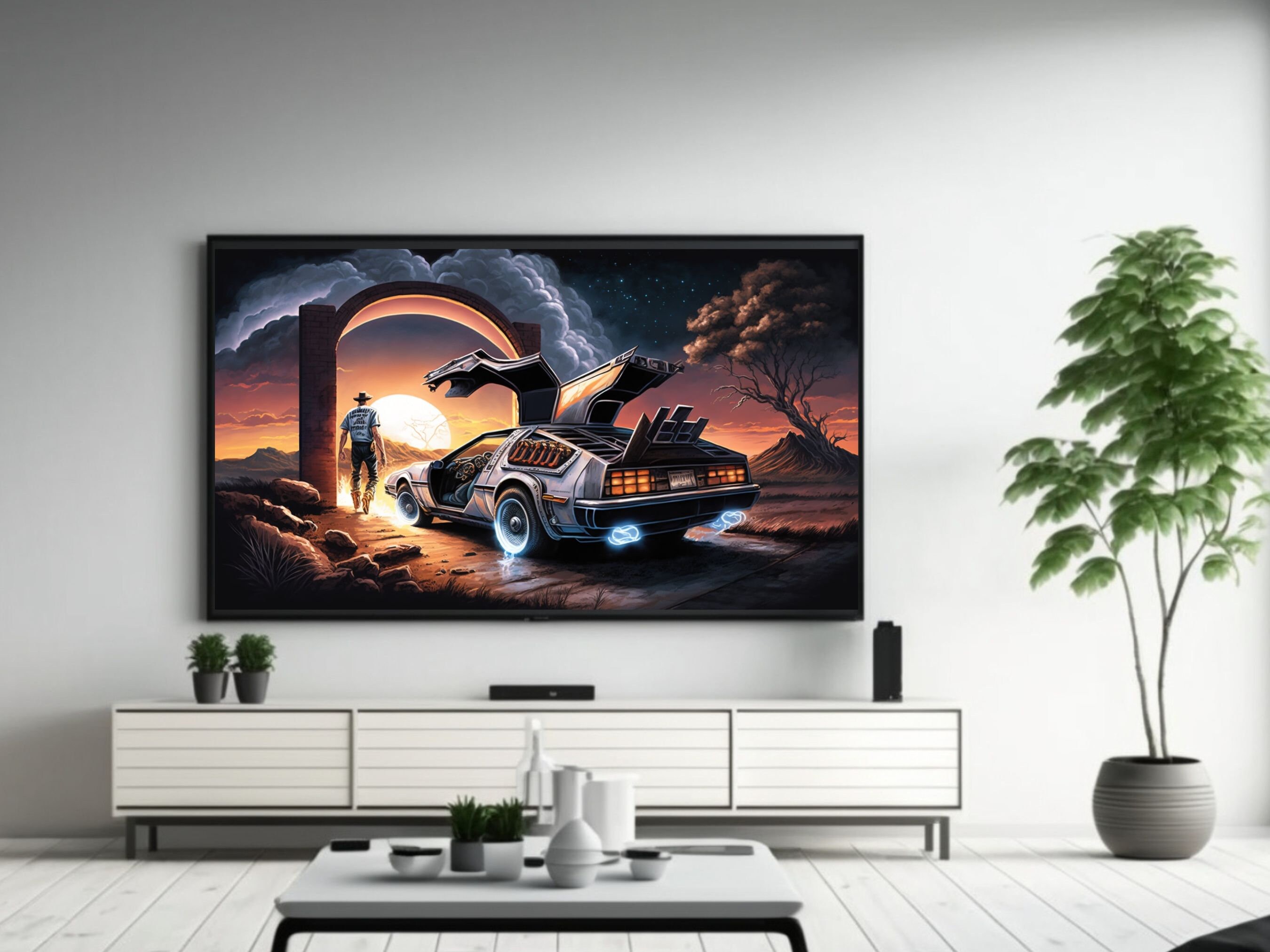 TV Frame Art Back to the Future Art Samsung Art Samsung Frame Tv Frame ...
