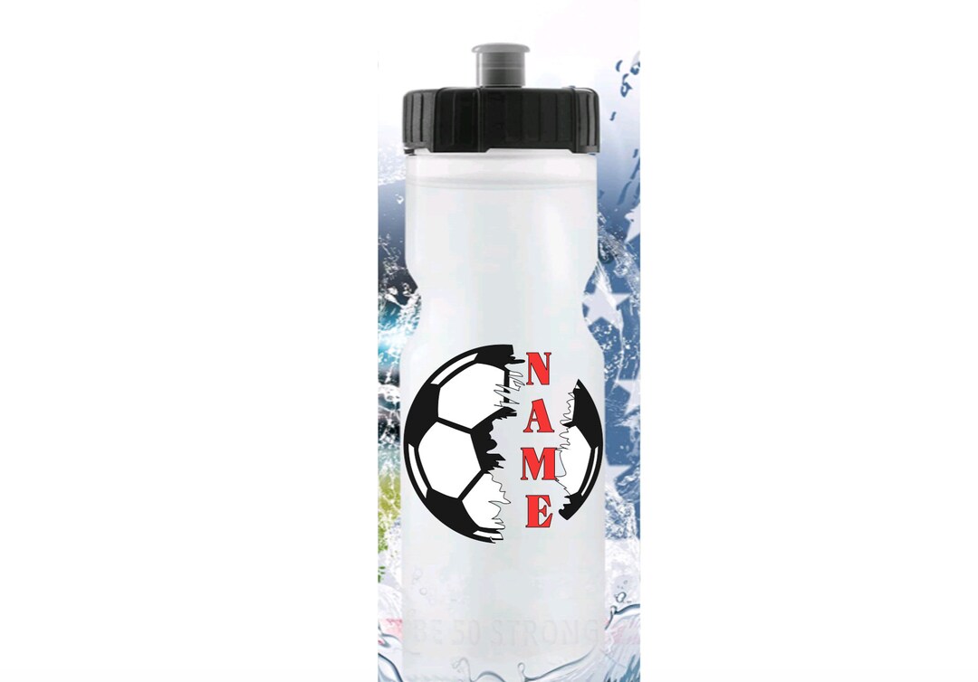 Personalized Soccer Water Bottle / Soccer Squeeze Bottle / Sports Water ...