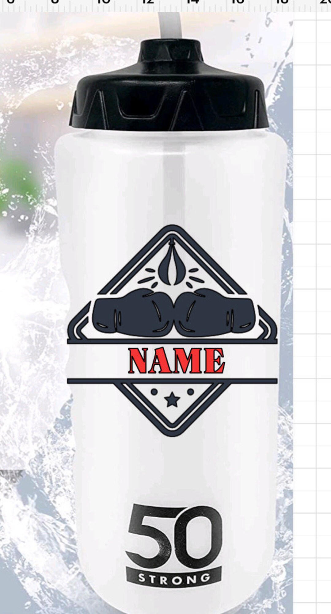 Personalized Boxing Water Bottle / Boxer Water Bottle / Sports Water ...