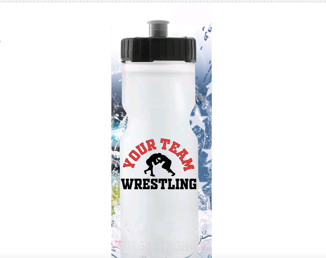 Personalized Wrestling Water Bottle / Wrestle Squeeze Bottle / Sports ...