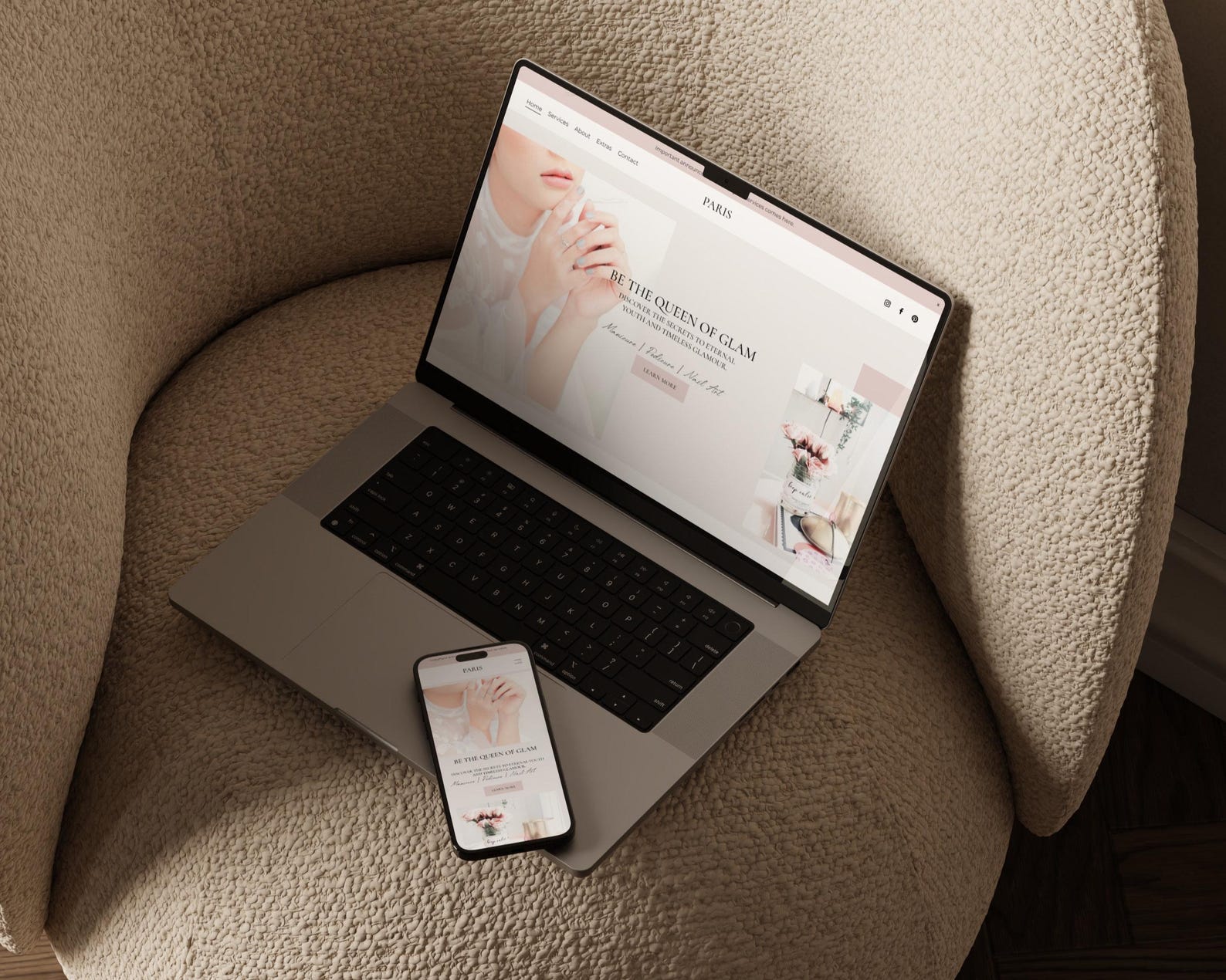 Squarespace Template for Beauty Salons Squarespace Website Template ...