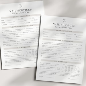 Editable Client Consultation Form Template for Nail Technicians • Edit ...