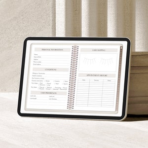 Digital Client Record Book for Lash Technicians • Fully Hyperlinked for ...