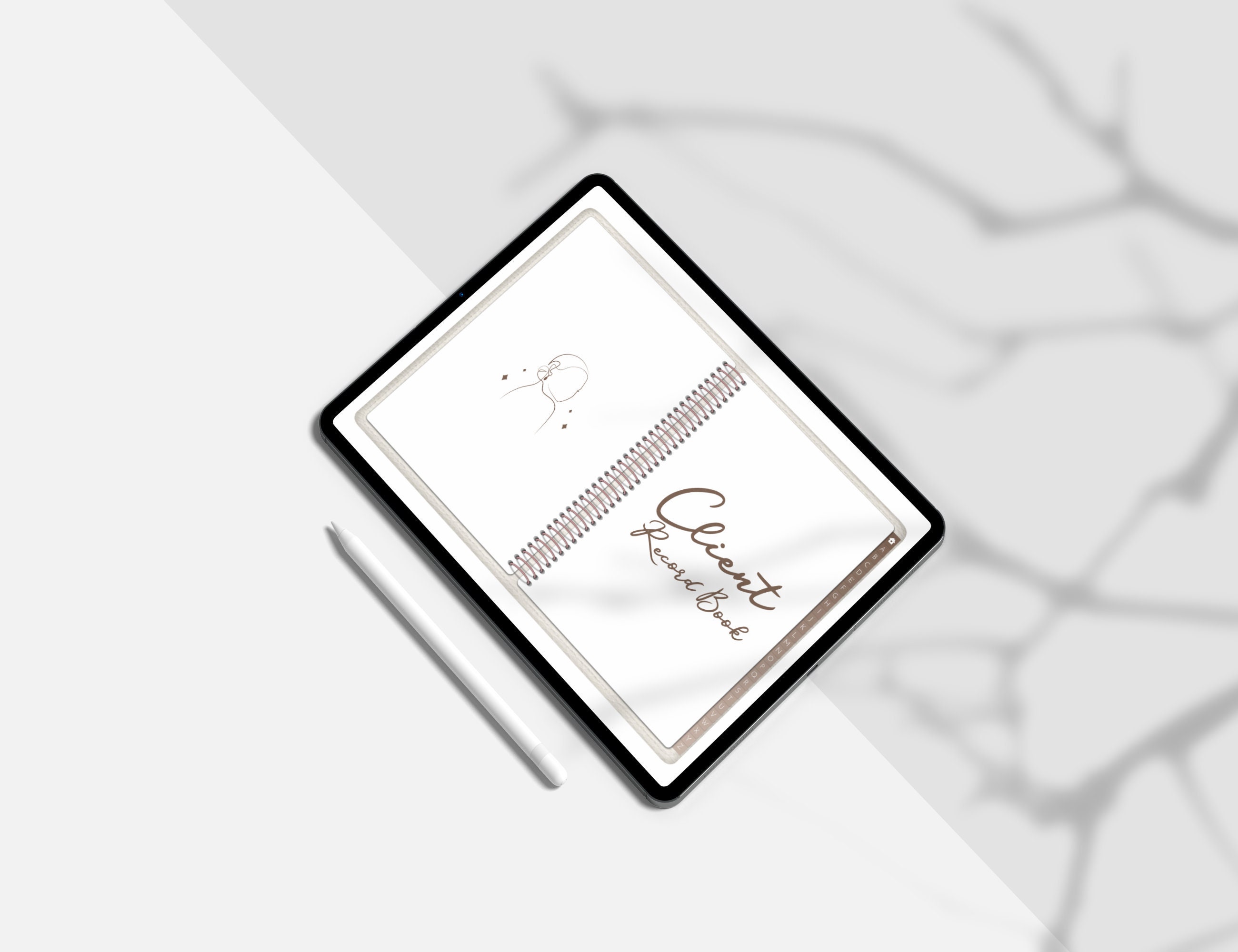 Digital Client Record Book for Estheticians • Fully Hyperlinked for ...