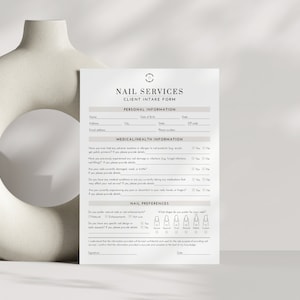 Editable Client Consultation Form Template for Nail Technicians • Edit ...