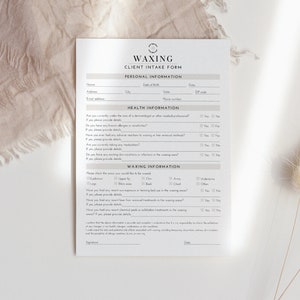 Editable Waxing Client Consultation Form Template for Estheticians ...