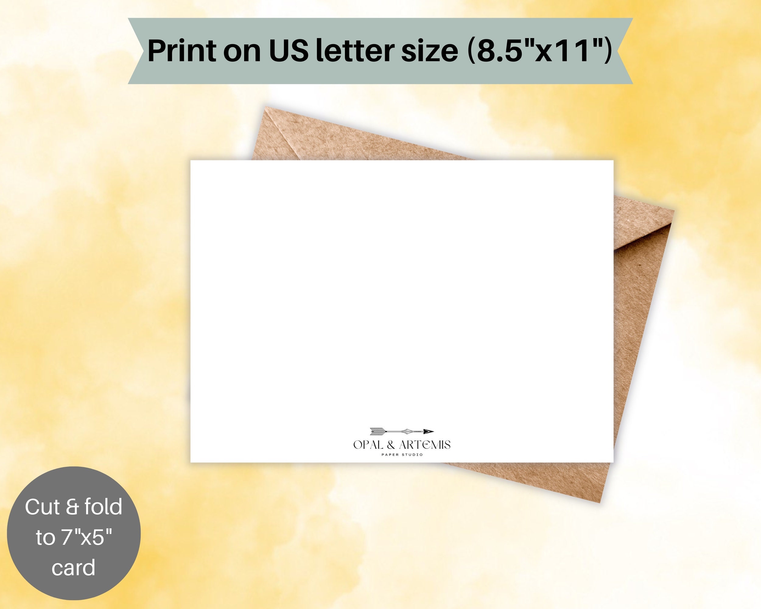 Digital Goodbye Greeting Card, Printable Goodbye Glue Card, Digital 7x5 ...