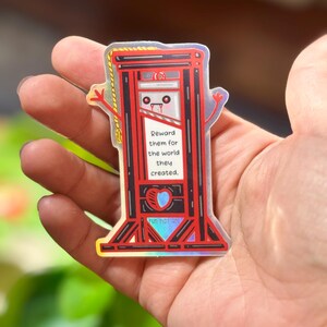 Guillotine Sticker Eat the Rich Vampire Halloween Kawaii Spooky Season ...