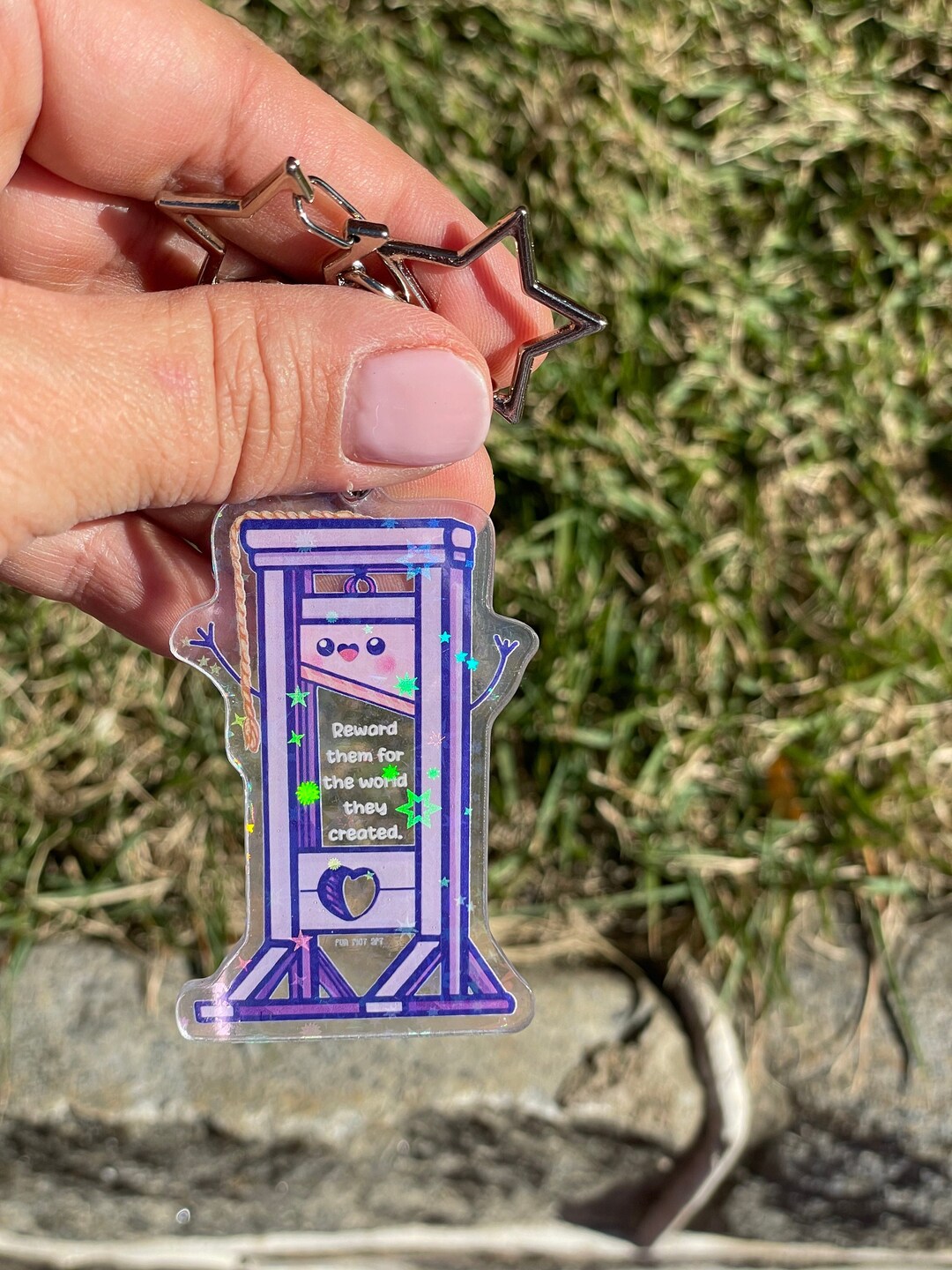 Guillotine Keychain Bag Charm Kawaii Reward Them for the World They ...