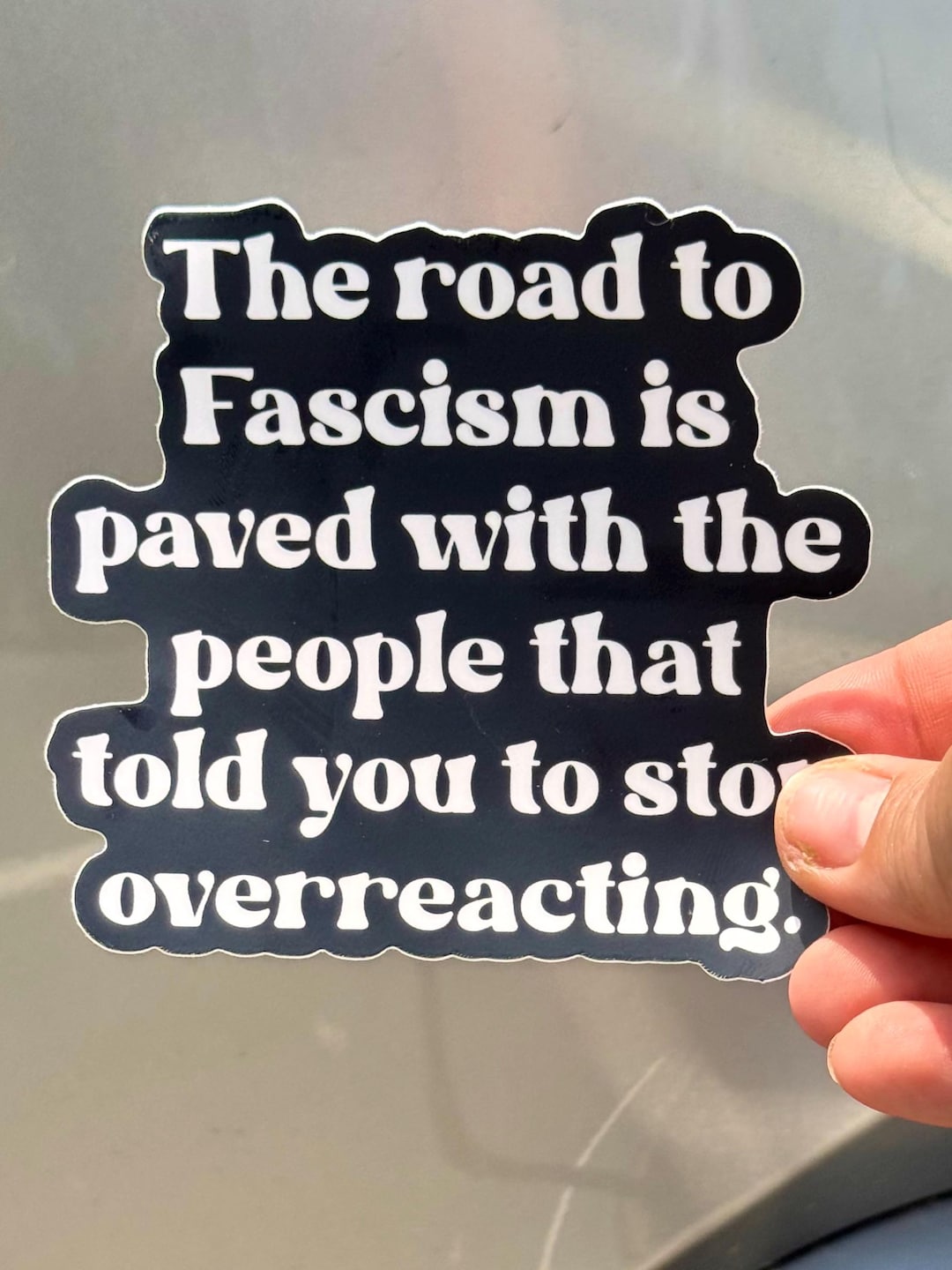 Antifascist Bumper Sticker: the Road to Fascism - Activist Art - Etsy