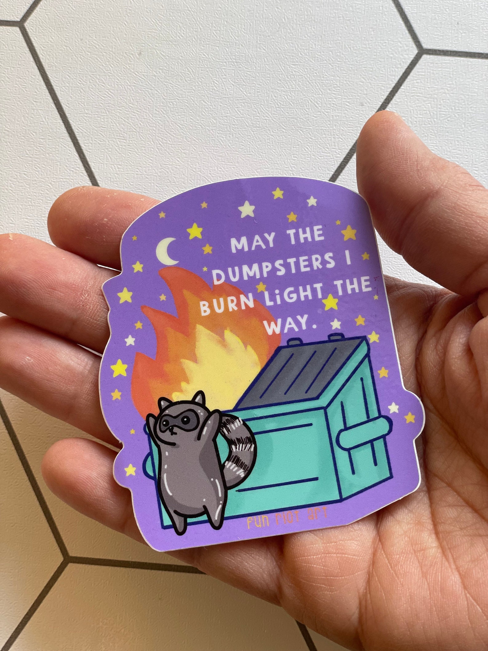 Dumpster Fire Raccoon Sticker for Laptop Stanley Cup Sticker Gift for ...