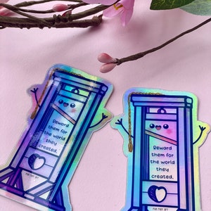 Guillotine Sticker Reward Them for the World They Created Holographic ...