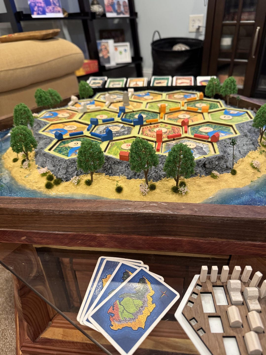 Handcrafted 3D Settlers of Catan Board With Optional Wooden Storage ...