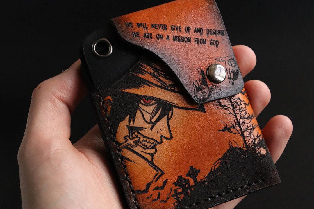 Leather Wallet, Hellsing, Dracula, Anime Inspired, Fan Art, Minimalist ...