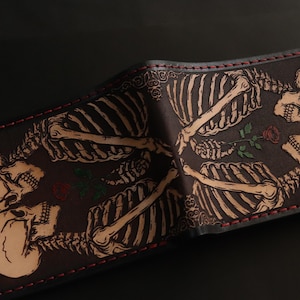 Leather Wallet, Tarot Wallet, the Lovers Tarot Card, Gothic Wallet With ...