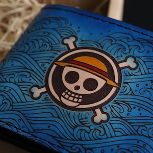 Anime Wallet, Japanese Manga Wallet, Personalized Leather Wallet Pirate ...