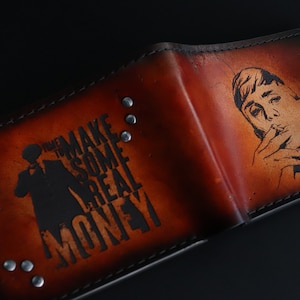 Leather Wallet FAN ART, Newsboy, Peaky Blinders Inspired, Personalized ...