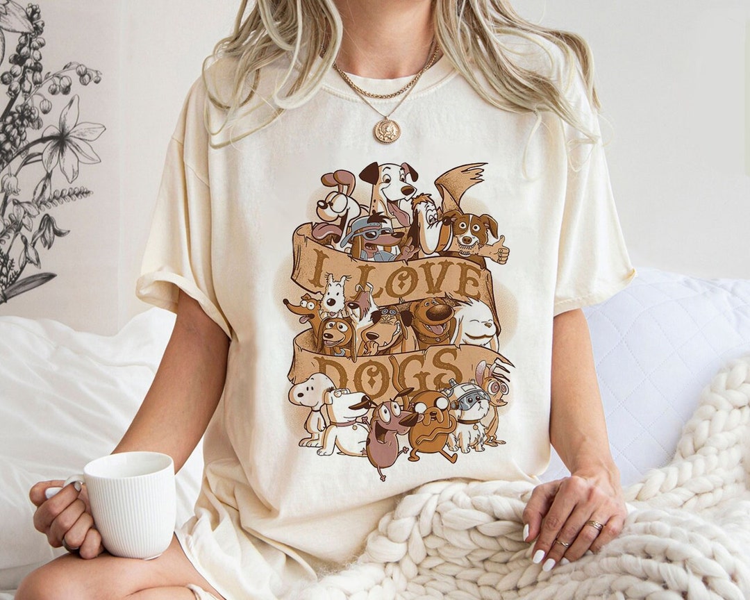 Vintage Disney Dogs Shirt, Disney I Love Dog Shirt, Dog Lover Shirt ...