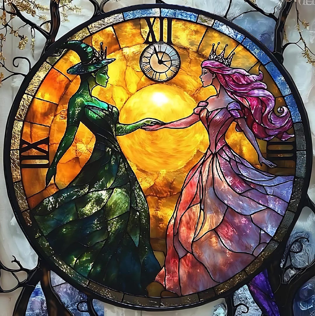 Witches of Oz Window Hanging, Elphaba and Glinda Besties Acrylic ...
